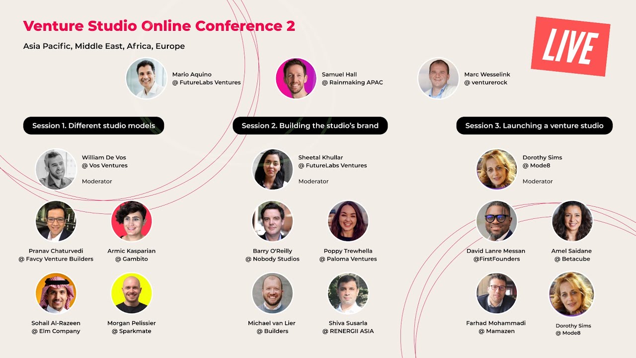 Venture Studio Online Conference 2: different startup studio models ...