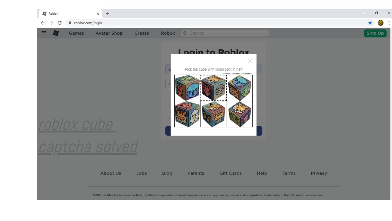 Roblox captcha cube solved! - YouTube
