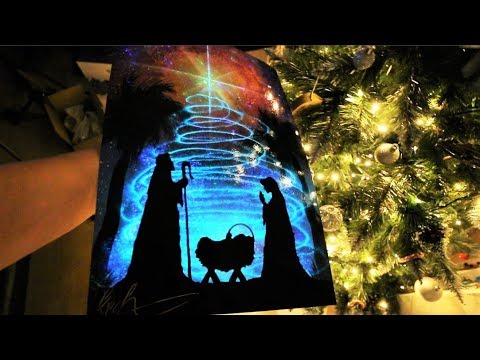 First Noel GLOW IN THE DARK - SPRAY PAINT ART by Skech ART - YouTube