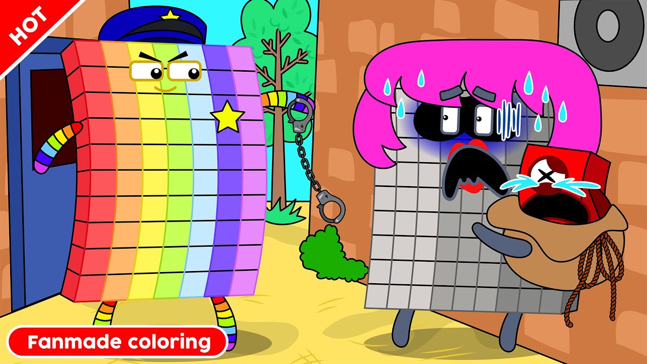 Police NB 70 Rescue NB 1 | Numberblocks Fanmade Coloring Story - YouTube