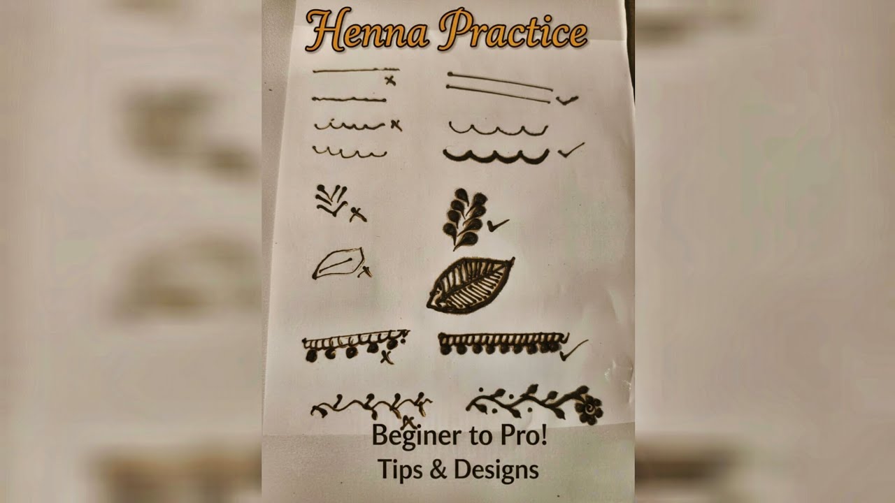 “Henna Practice for Beginners 🌿 | From Simple Lines to Pro Designs!” # ...