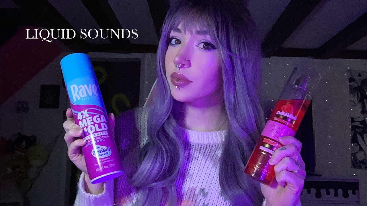 Liquid Sounds ASMR | Tapping, Bottle Shaking, Whispering, Rambling, Lid ...