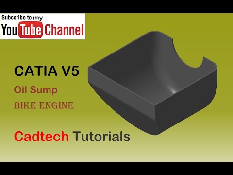 How to : Draw Oil Sump || BIKE ENGINE PARTS || CATIA V5/V6 TUTORIALS || - YouTube