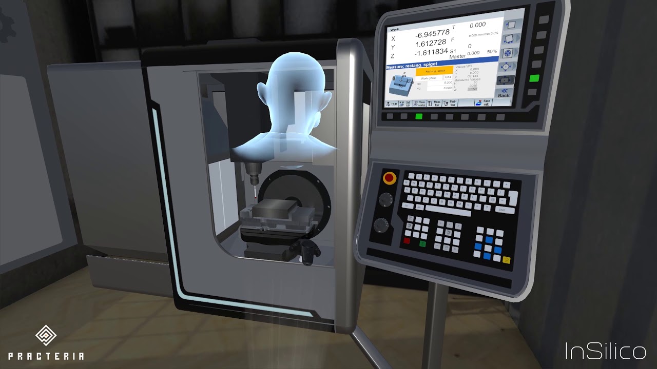 CNC VR Training - setting coordinates module - YouTube