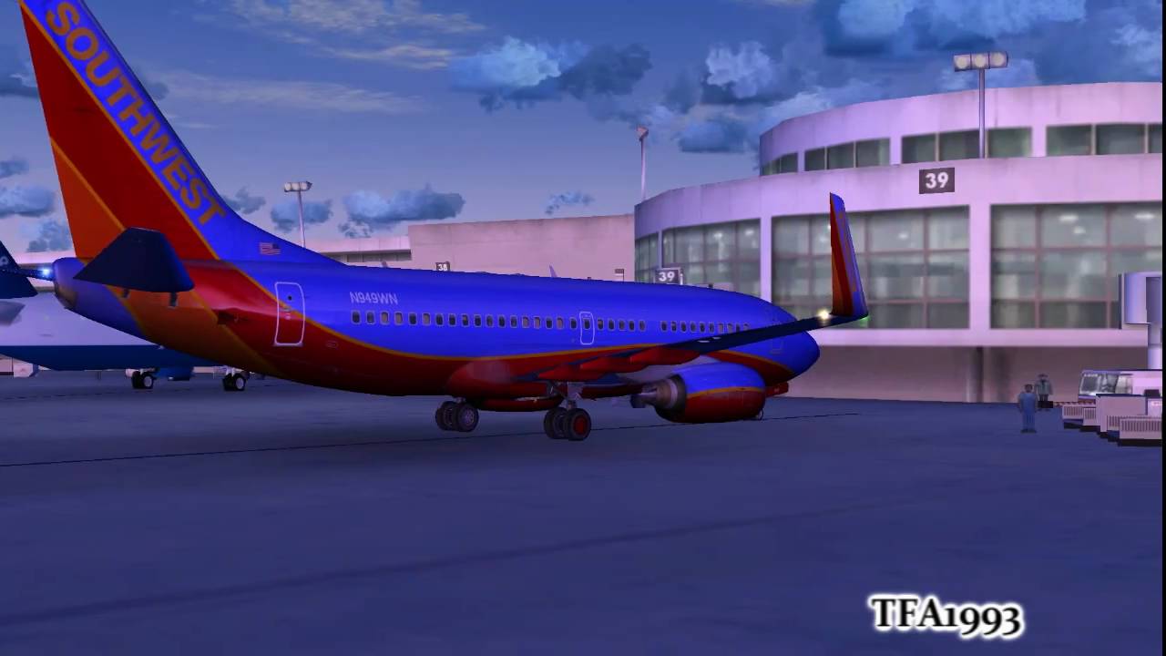 FS2004 IFly 737-700 Southwest landing at San Diego - YouTube