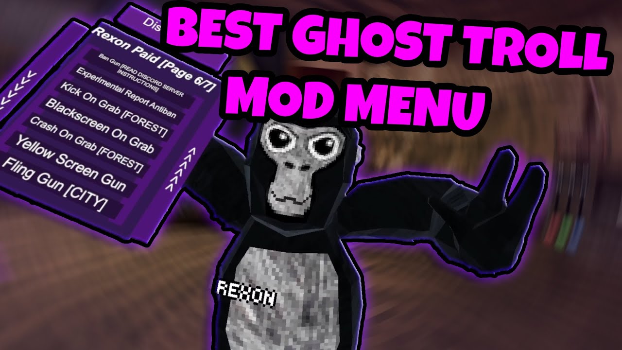 The BEST Ghost Trolling Gorilla Tag Mod Menu!? | Rexon | Gorilla Tag ...