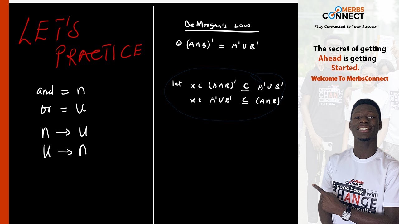 De Morgan's Laws (Set Difference and Complement) | Let's Practice 2 - YouTube