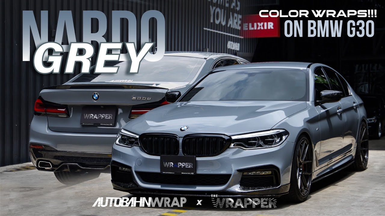 BMW 5 Series G30 Wrapped in Nardo Grey - YouTube