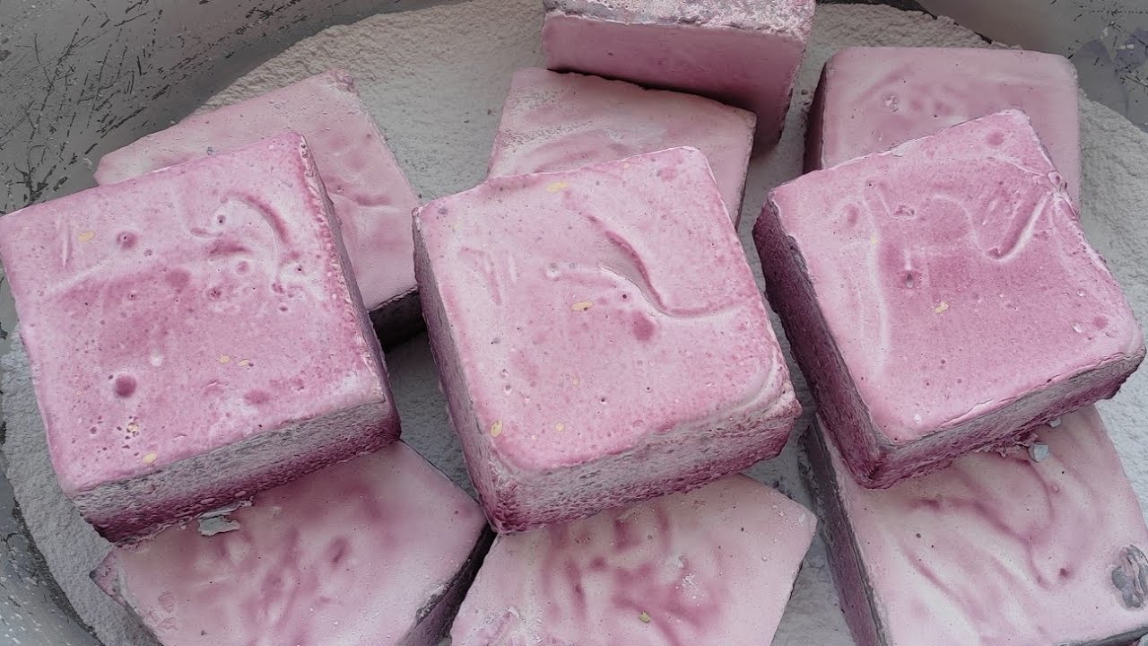 Dyed Purple Reformed Blocks| ASMR| Anxiety Relief| Sleep Aid| Oddly ...