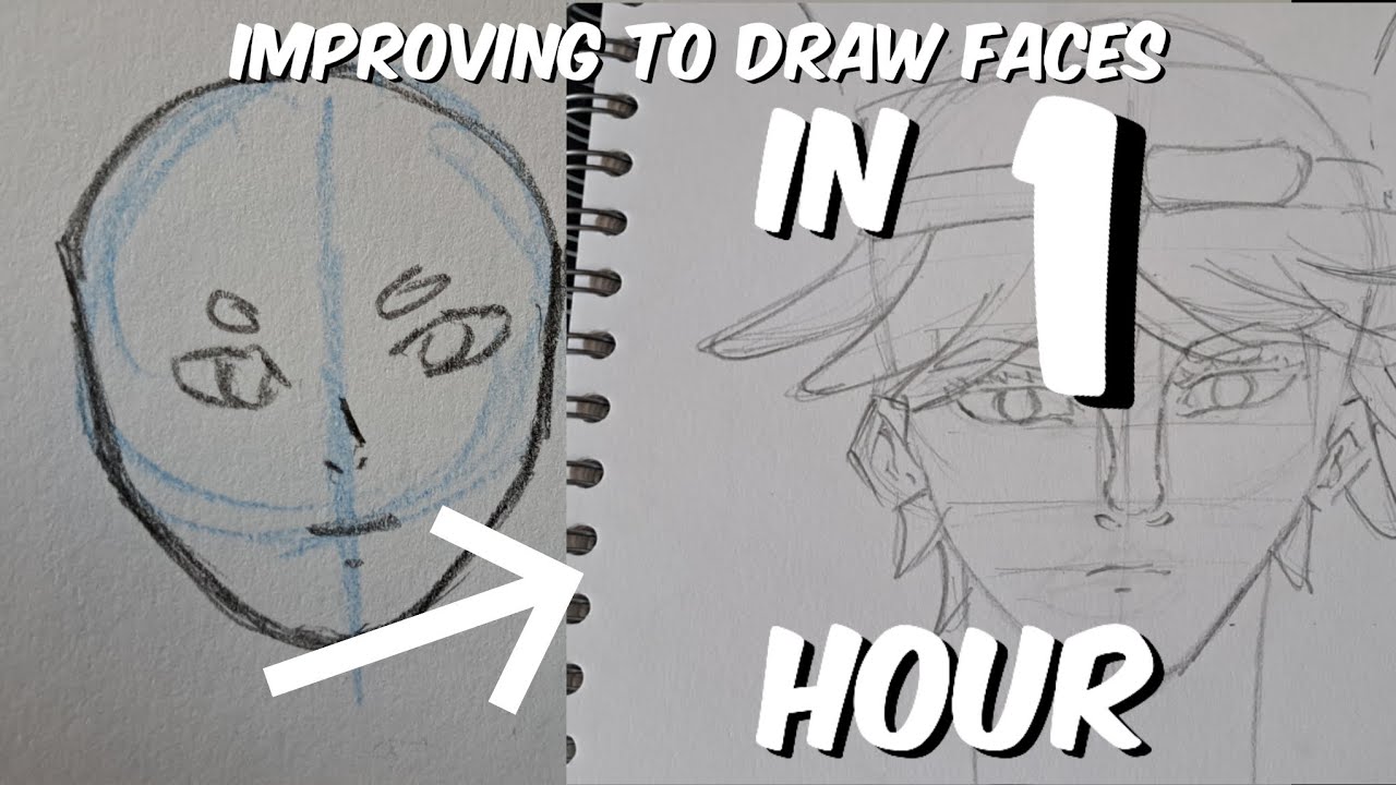 I drew faces for 1 Hour and I actually got better.. - YouTube
