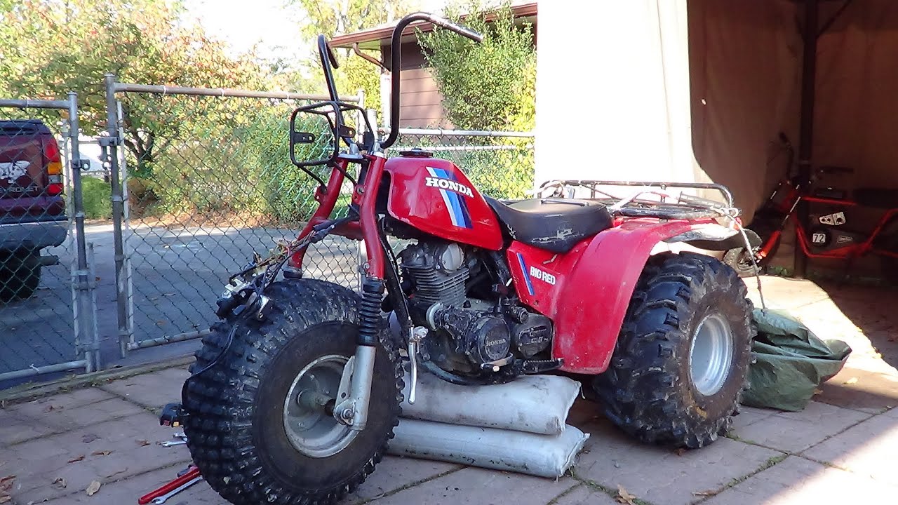Honda Big Red ATC with APE HANGERS! - YouTube