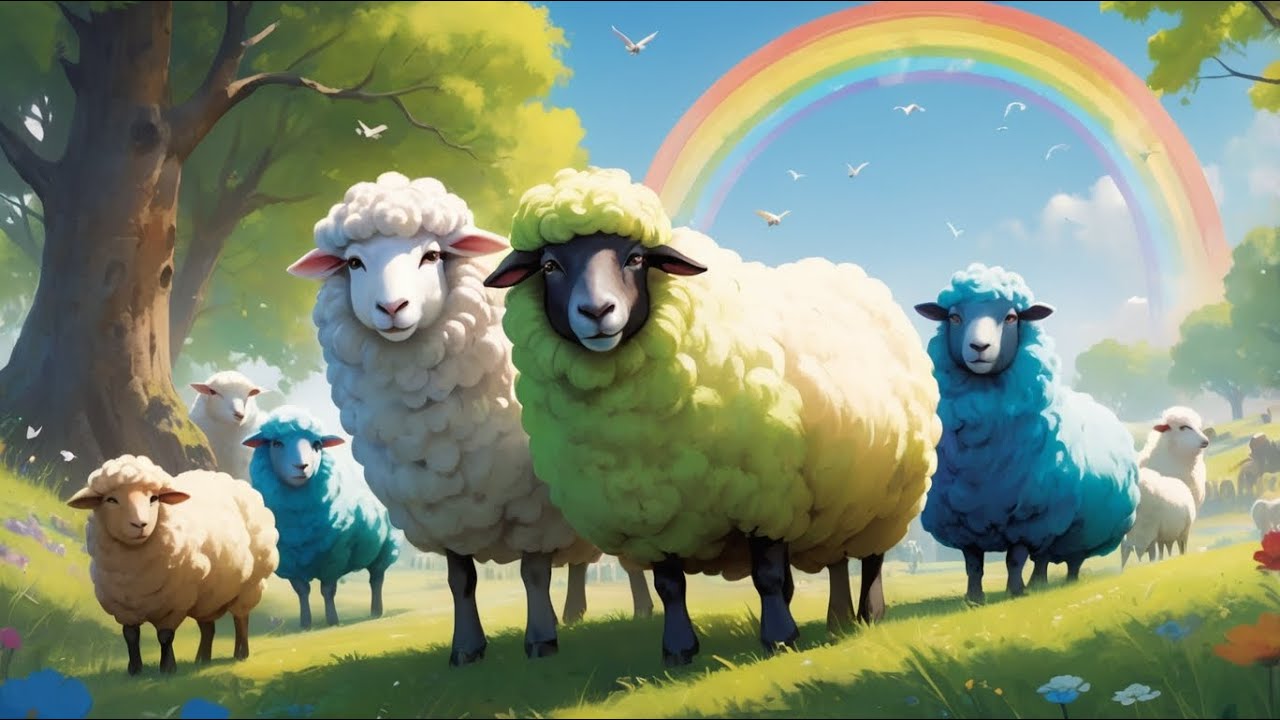 Baba Colorful Sheep Kids Rhymes Song - YouTube