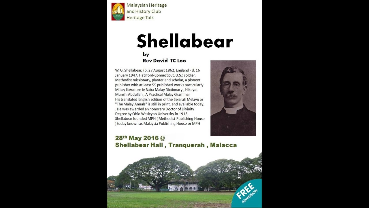 MHHC Heritage Talk May 2016 - Shellabear by Rev David TC Loo - YouTube