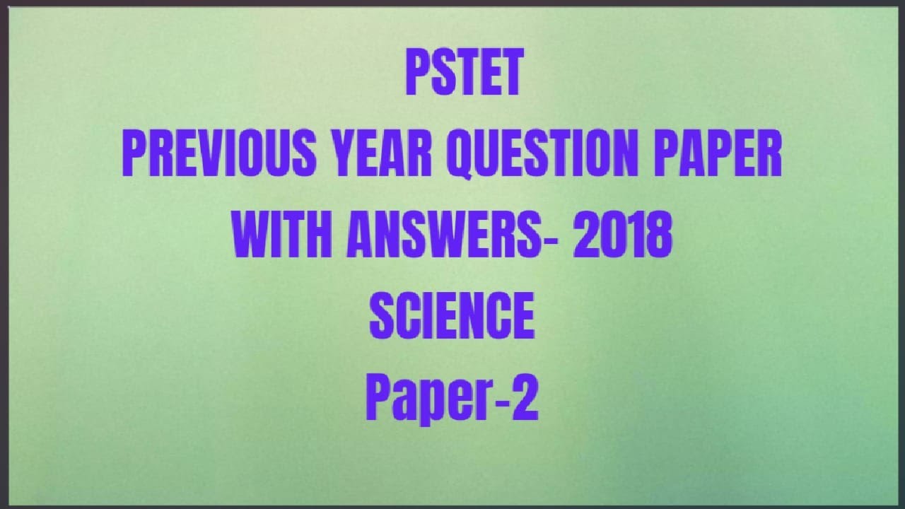 pstet previous year question paper with answers math and science 2018 ...