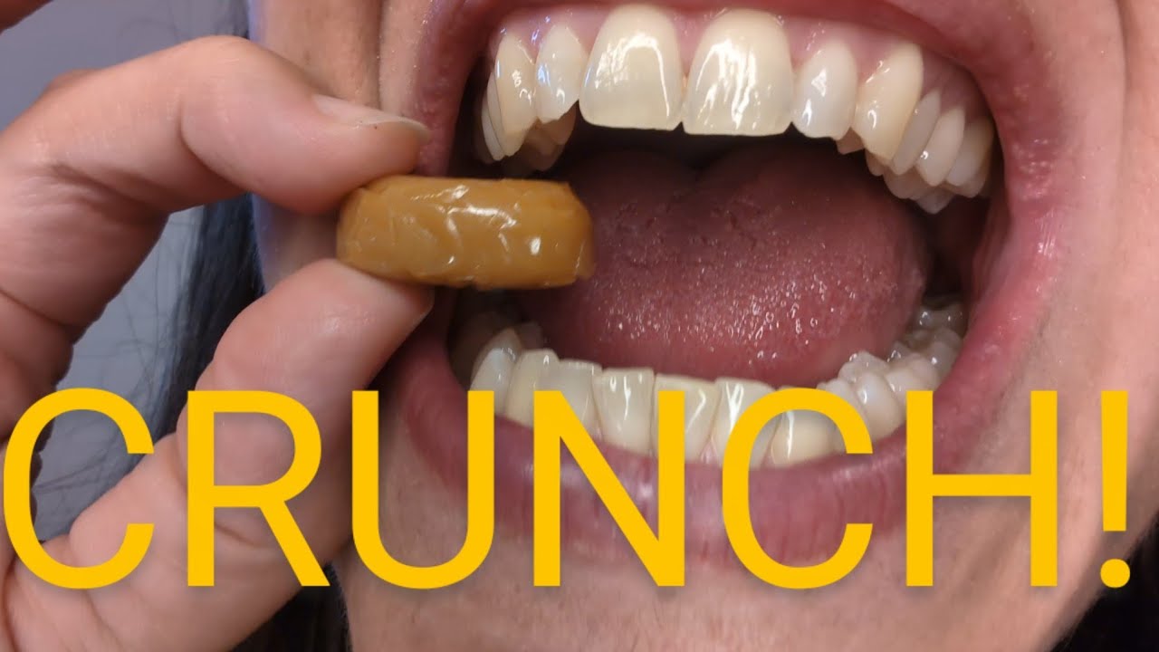 Hard Candy Crunching Teeth ASMR with Close-Up Sounds - YouTube
