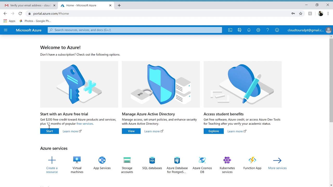 Sign in to Microsoft Azure to access 25 free services - YouTube