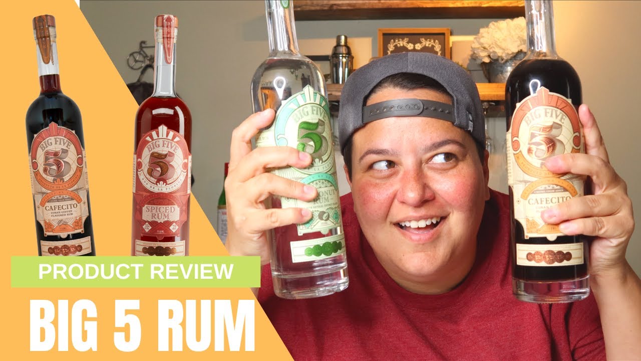Big 5 Rum Review - Coconut, Spiced, & Cafecito Rums! - YouTube