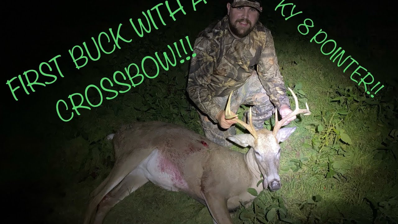 KY 8 POINTER!!! - FIRST BUCK WITH A CROSSBOW + Luxury deer stand #2 ...