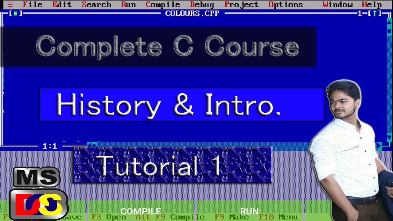 History And Intro To C Turbo C Tutorial For Beginners Turbo C
