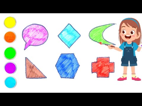 Learn To New 2D Shape Draw For Kids,Toddlers Learning Kids Drwaing Video,NurseryKid Shape Name ...