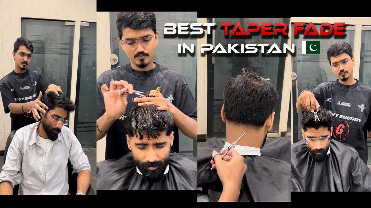 "Best Fade Haircut in Pakistan | Sharp & Clean Cut |Taper Fade Tutorial ...