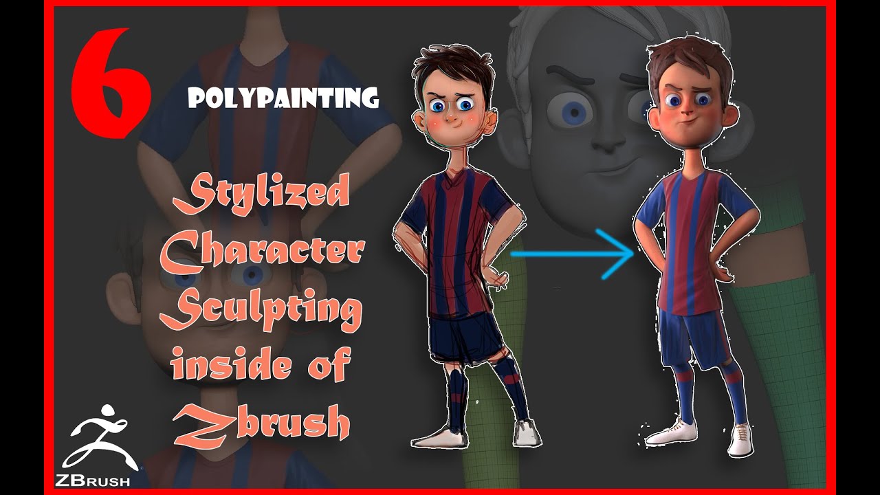 006 | Stylized Character Sculpting | Zbrush | PolyPainting !!!!! - YouTube