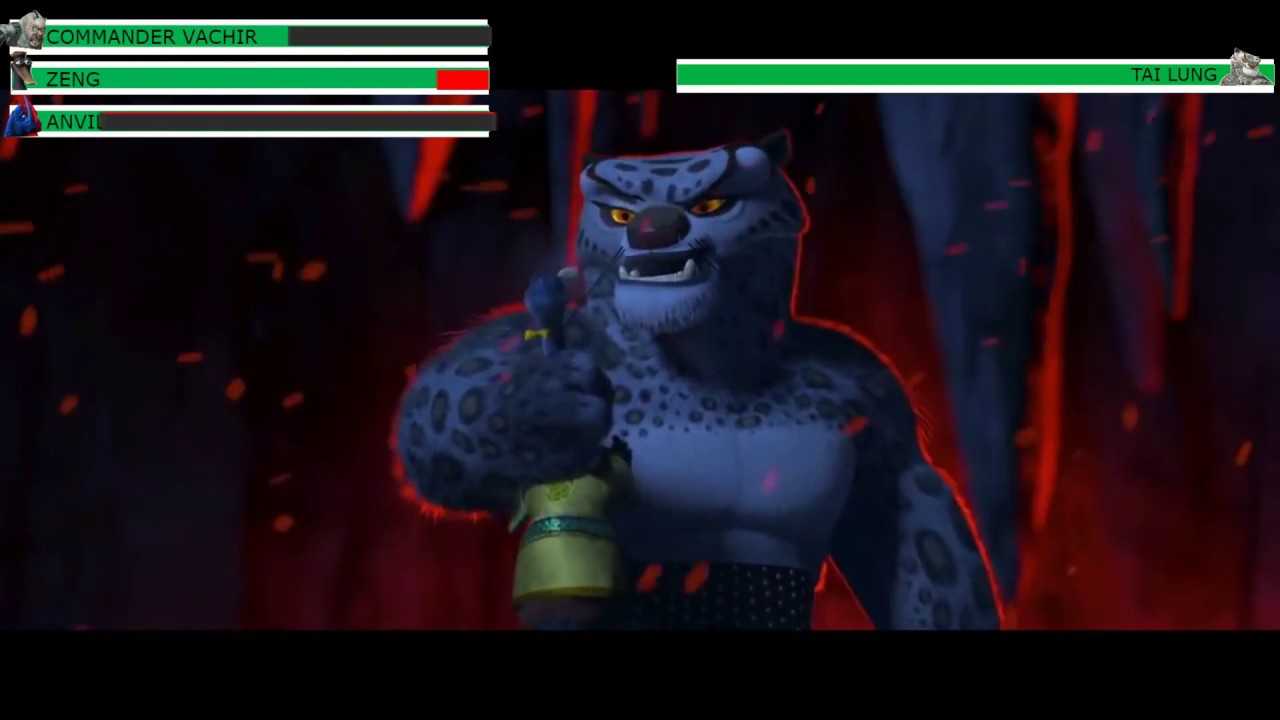 Kung Fu Panda - Tai Lung Escapes Prison Scene with healthbars - YouTube