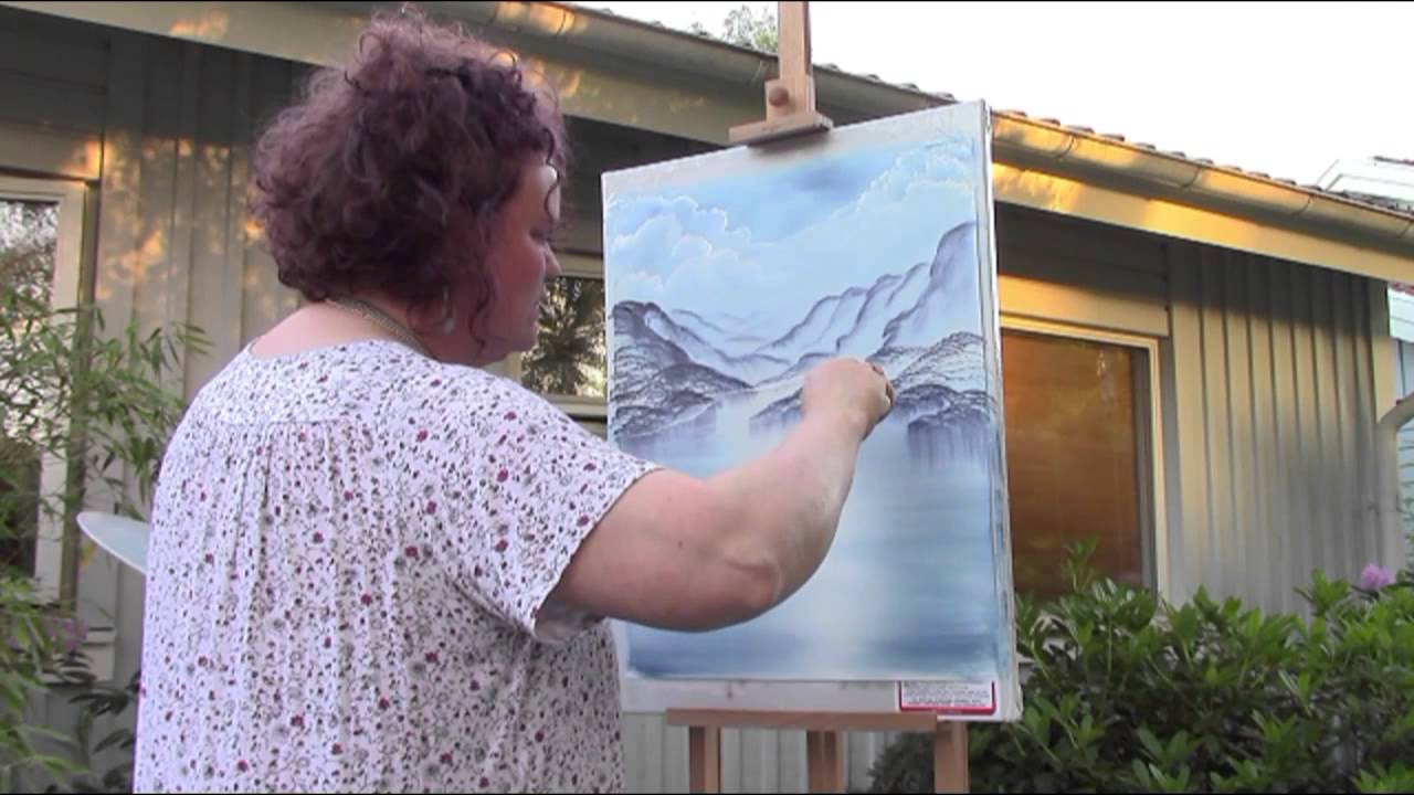 Måla i Bob Ross stil: Motiv för bl a nybörjare m. fl. - YouTube