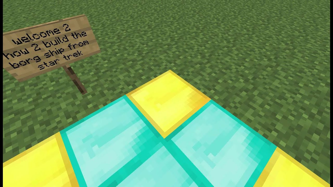 how to make the borg ship in minecraft - YouTube