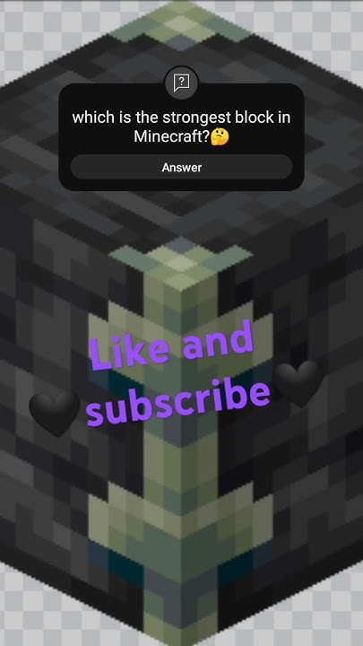 Which is the strongest block in Minecraft?🖤🤔 #short #viral - YouTube