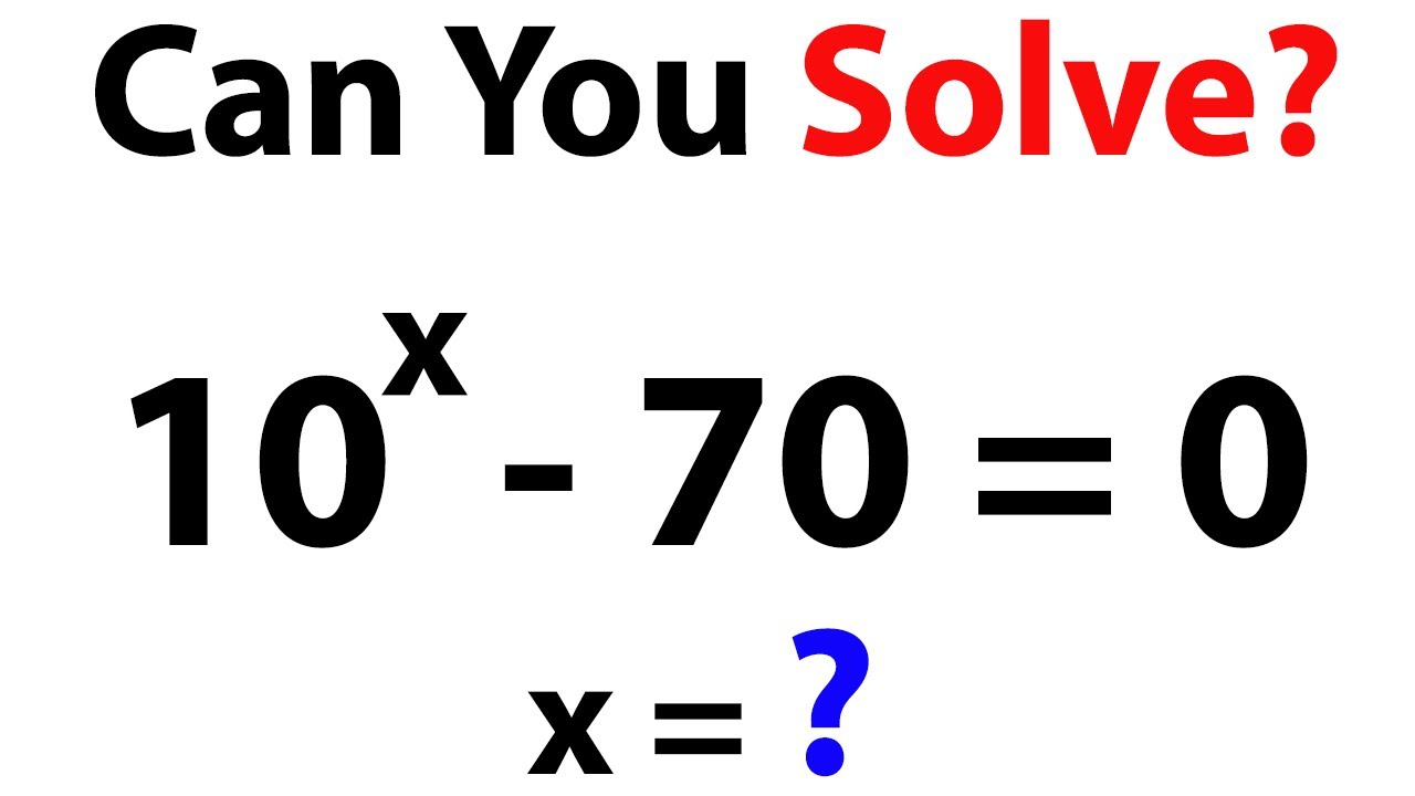 A Nice Algebra Question | Can You Solve ? - YouTube