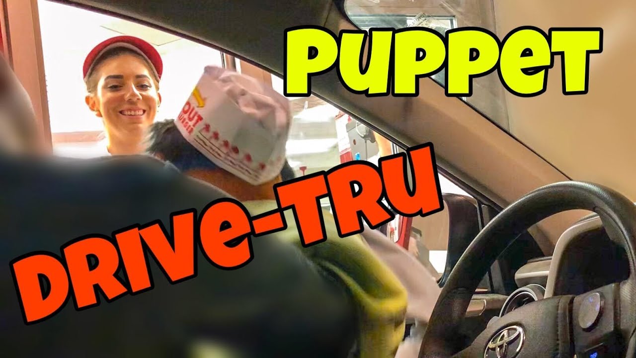 Puppet Goes to Drive-Thru! - YouTube
