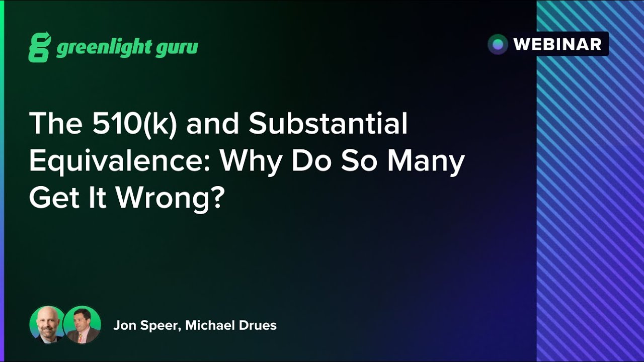 510(k) and Substantial Equivalence: Why Do So Many Get It Wrong? - YouTube