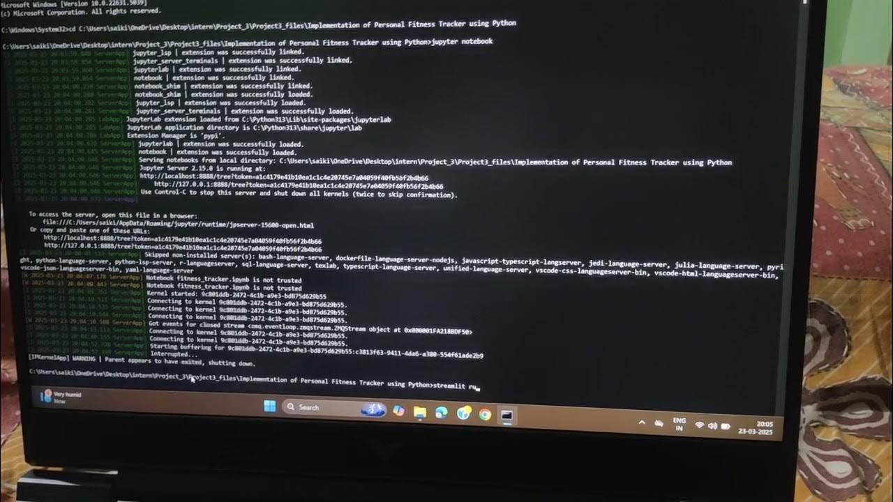 IMPLEMENTATION OF PERSONAL FITNESS TRACKER USING PYTHON || AICTE INTERNSHIP ON AI || TECHSAKSHAM ...
