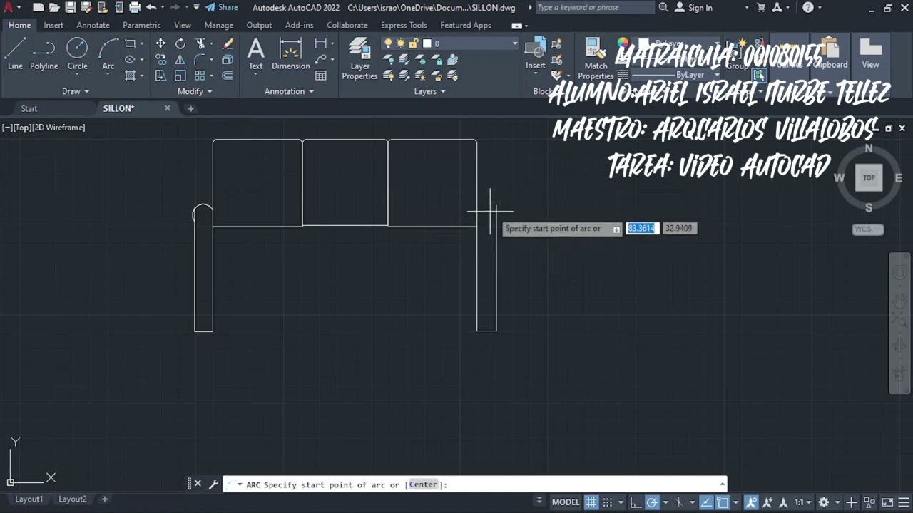 ITURBE ARIEL - AUTOCAD ( SILLON 2D) - YouTube