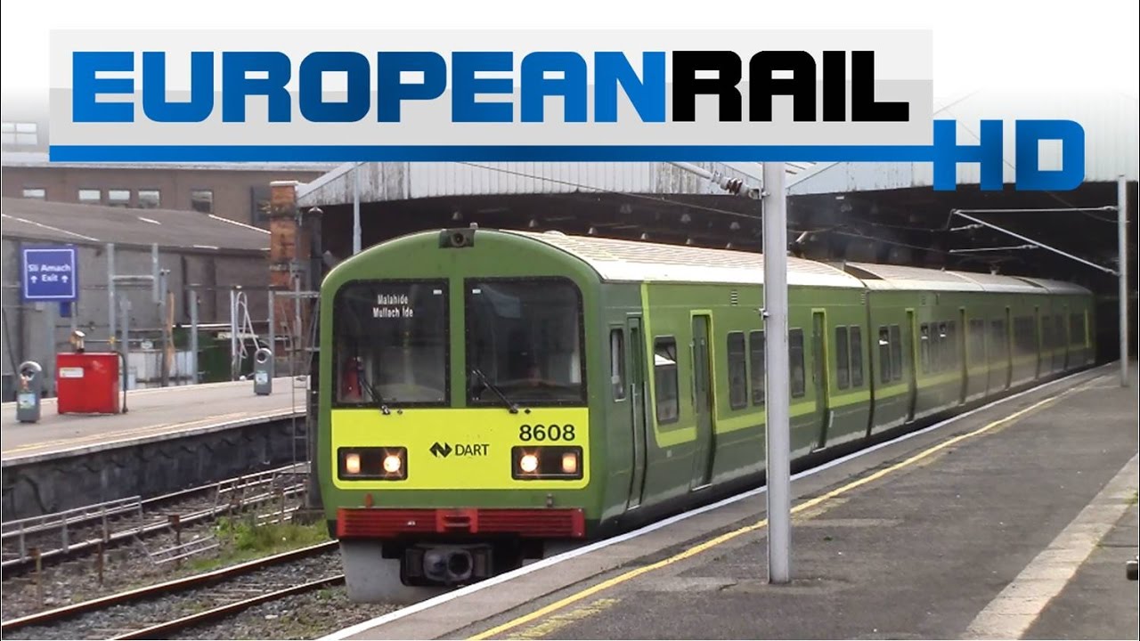 Iarnród Éireann Irish Rail Commuter 29000 DMU arrives & DART 8500 EMU ...