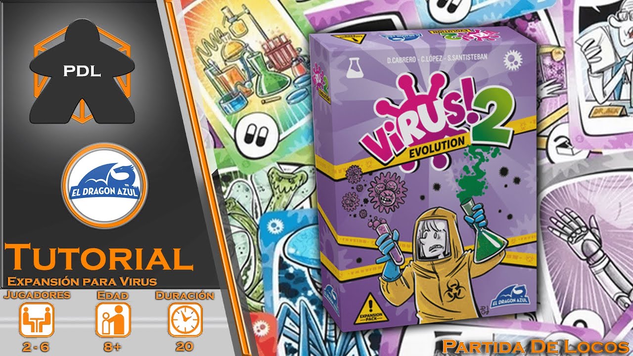 Virus! 2 Evolución la expansión para Virus! | Tutorial | El Dragón Azul | Tranjis Games | PDL ...