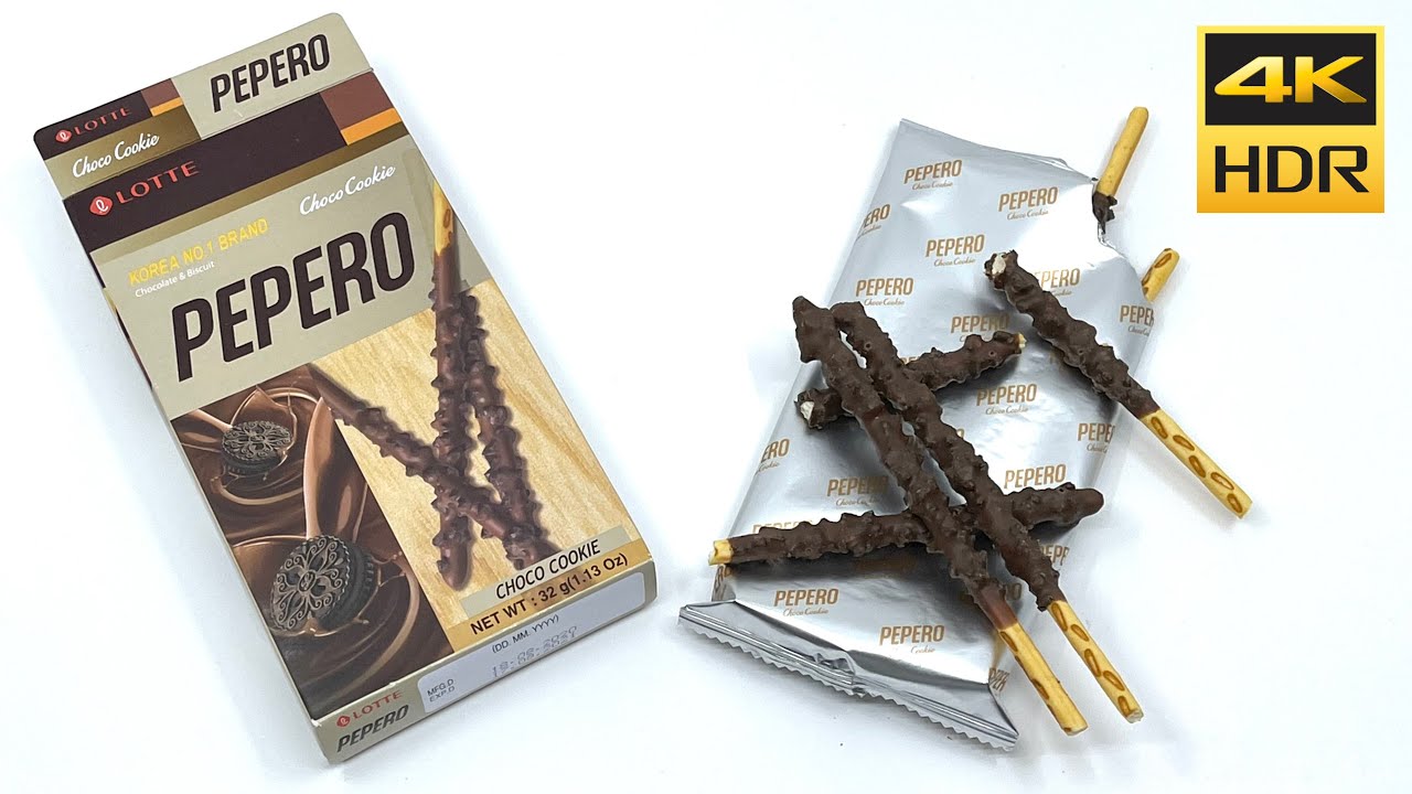 Lotte Pepero Choco Cookie Chocolate & Biscuit Sticks 32g - YouTube