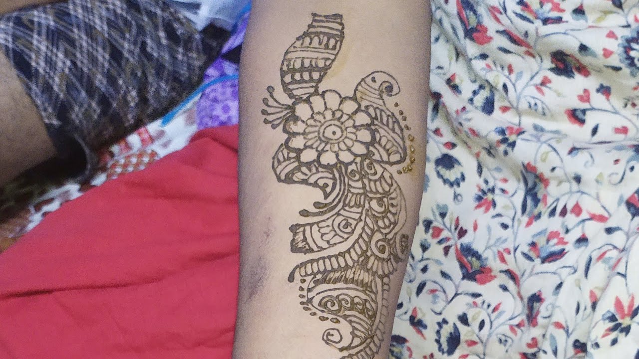 Easy and Beautiful one side Mehandi design step by step - YouTube