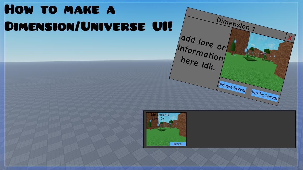 Universe/Dimension UI | How to make a ROBLOX RPG Game - YouTube