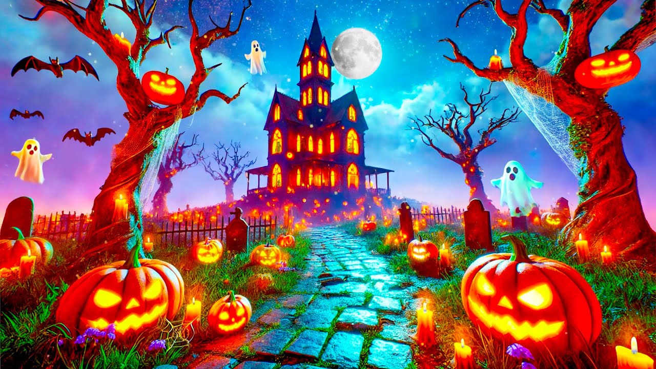 Halloween Land Mystery 🎃👻 Spooky Halloween Music with Pumpkin in the ...