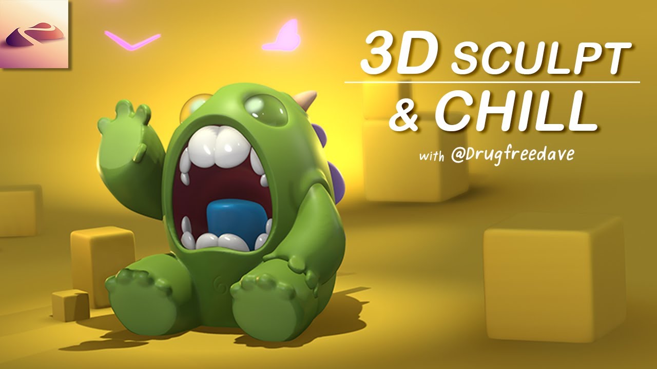 3D Speedpaint in Nomad Sculpt: LIttle Green Monster - YouTube