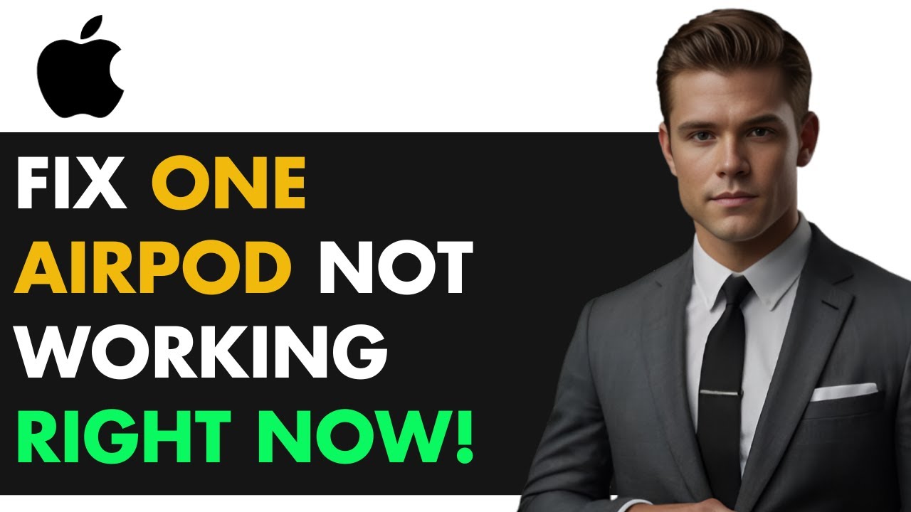 HOW TO Fix ONE AirPod Not Working In 5 Minutes! - YouTube