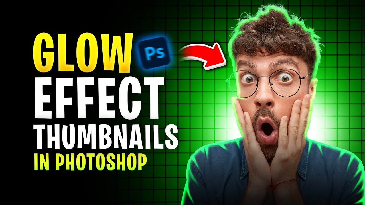 Make Glowing YouTube thumbnails in Photoshop 2025🤯 | Glow Effect ...