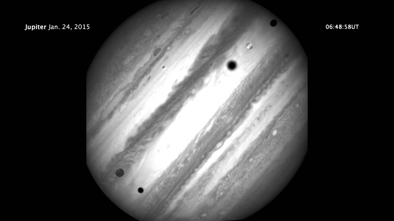 Hubble Captures Rare Triple-Moon Conjunction - YouTube