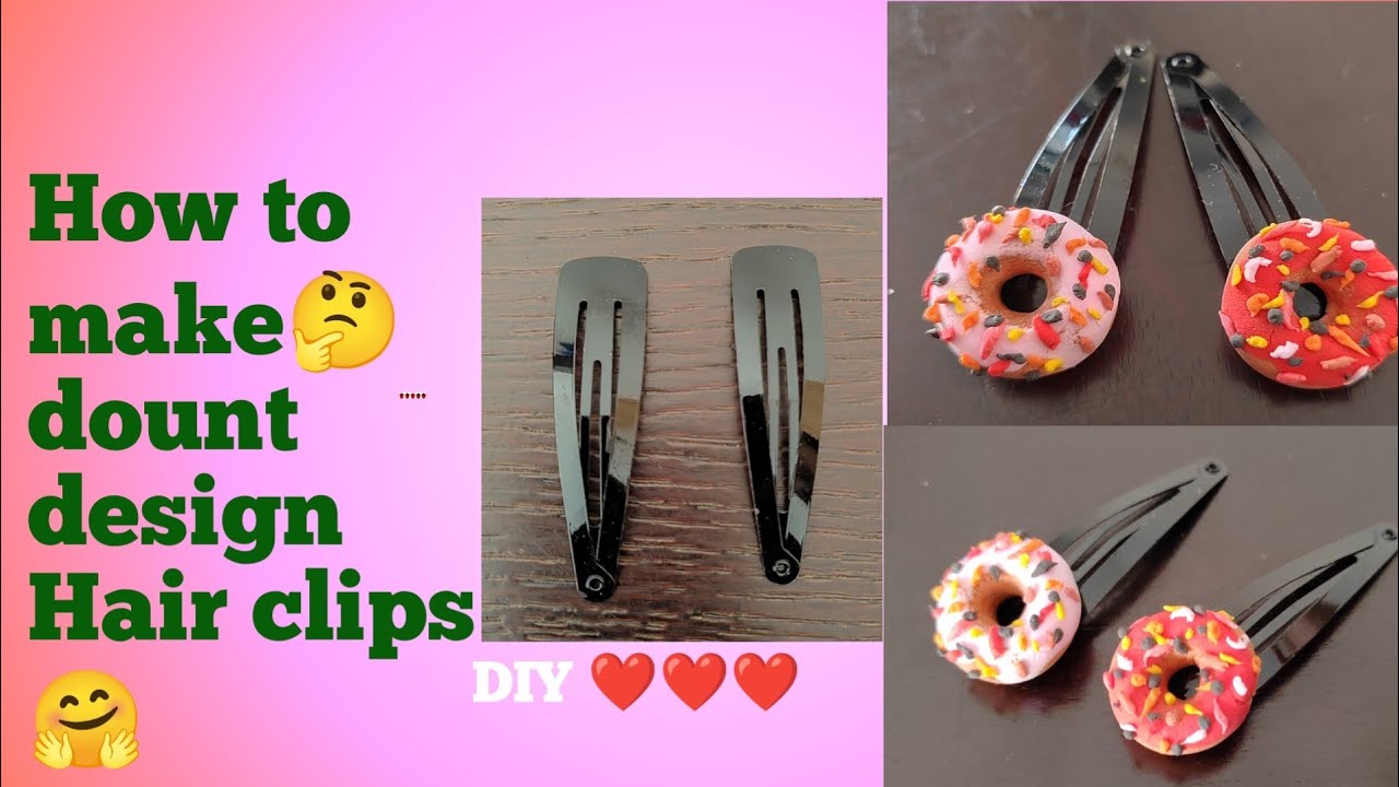 DIY How To Make Donut Hair Clips air Clay Use subscribe viral youtuber diy-how-to-make-donut-hair-clips-air-clay-use-subscribe-viral-youtuber