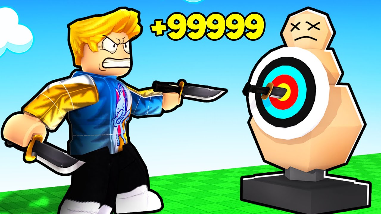 ROBLOX WALL KNIFE SIMULATOR - YouTube