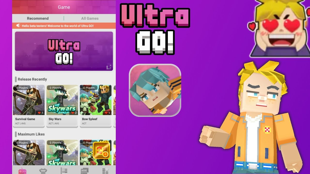 Old Blockman go Is back?!! Ultra GO Homepage Showcase! - YouTube