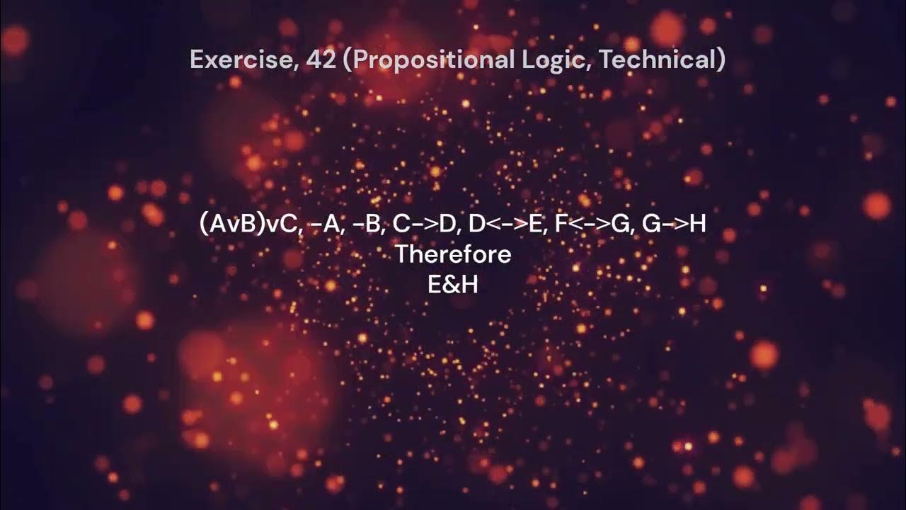 Exercise 42 (Propositional Logic, Technical) - YouTube