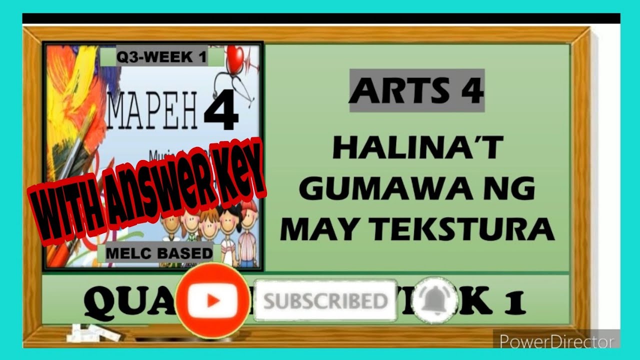 MAPEH 4(ART) | TEKSTURA | QUARTER 3 WEEK 1 - YouTube